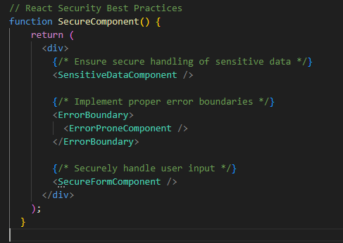 React application threat detection and prevention strategies